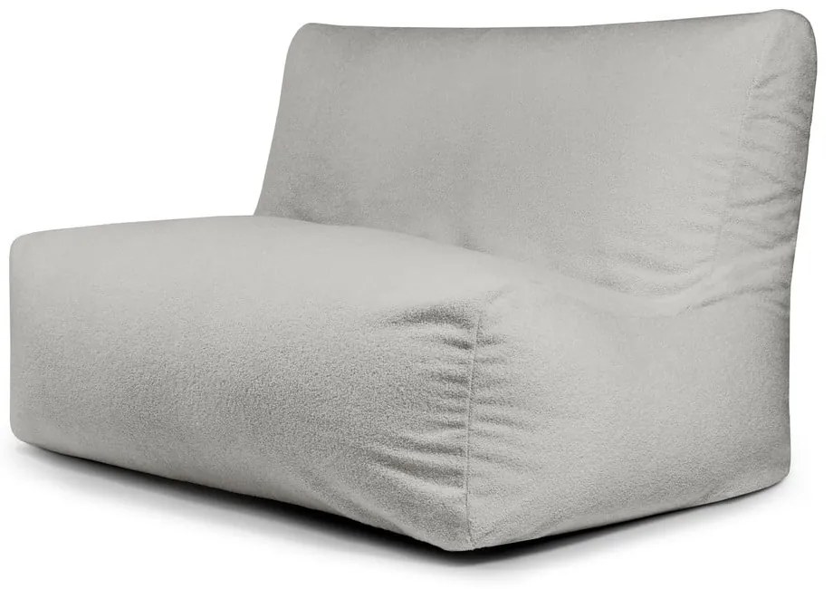 Světle šedý sedací vak z textilie bouclé Sofa Seat Lounge – SLOWDOWN