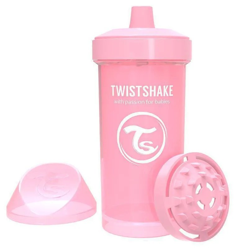 Twistshake Láhev s pítkem 360 ml Pastelově modrá