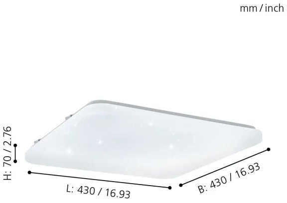 Eglo 97883 - LED Stropní svítidlo FRANIA-S LED/33,5W/230V