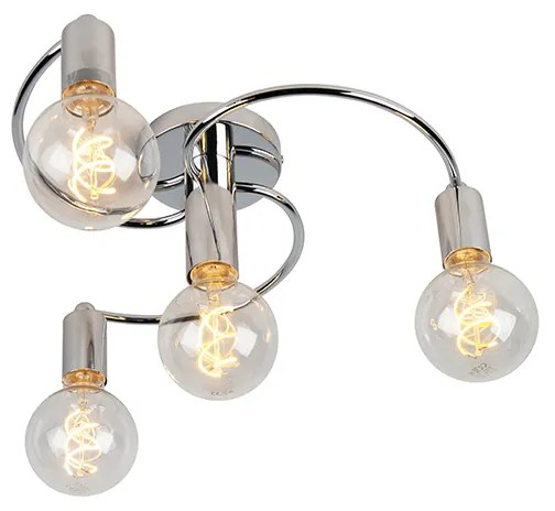 Stropní svítidlo Art Deco chrom 4-světlo - Facil