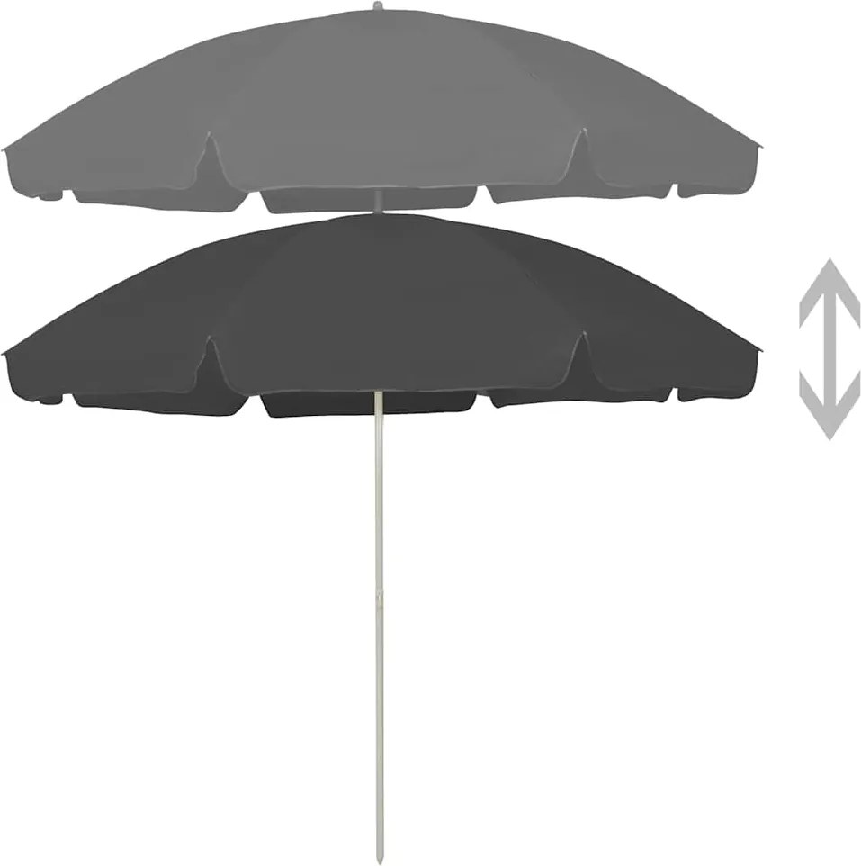 Plážový slunečník antracitový 300 cm 314710