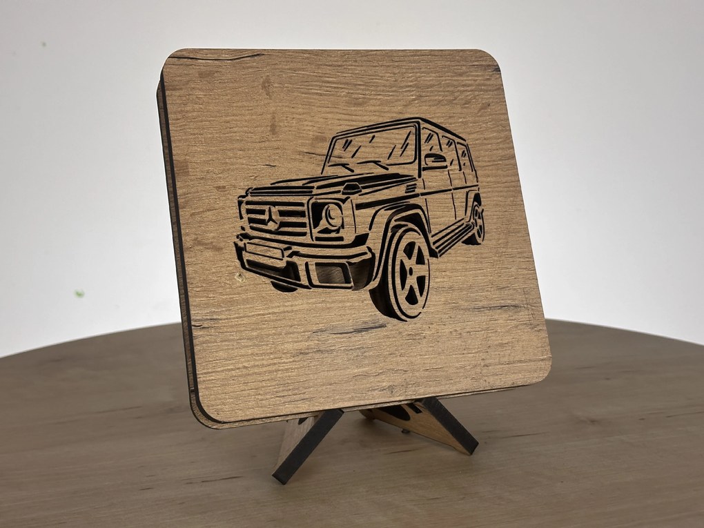 Li-Go "Mercedes G" lampa 19x19cm provedení povrchu: jedle