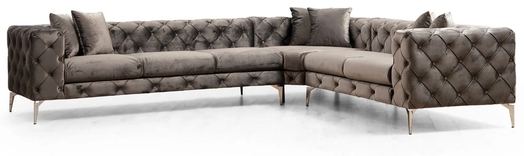 Atelier del Sofa Rohová sedací souprava Como Right - Anthracite, Antracitová