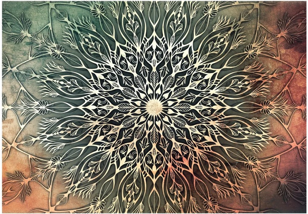 Mandala pampeliška - zelená (200x140 cm) - Murando DeLuxe