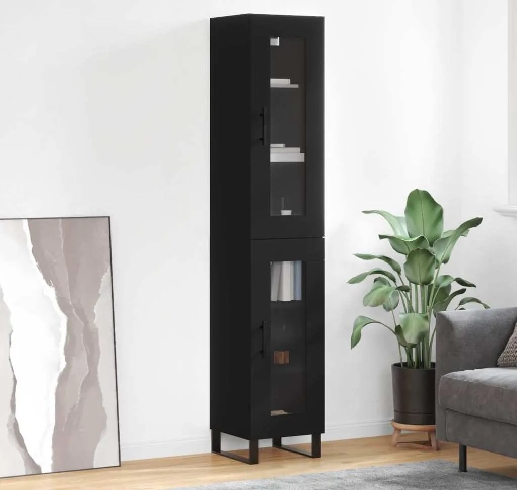 vidaXL Skříň highboard 34,5x34x180 cm kompozit [3199450] Barva: šedá sonoma