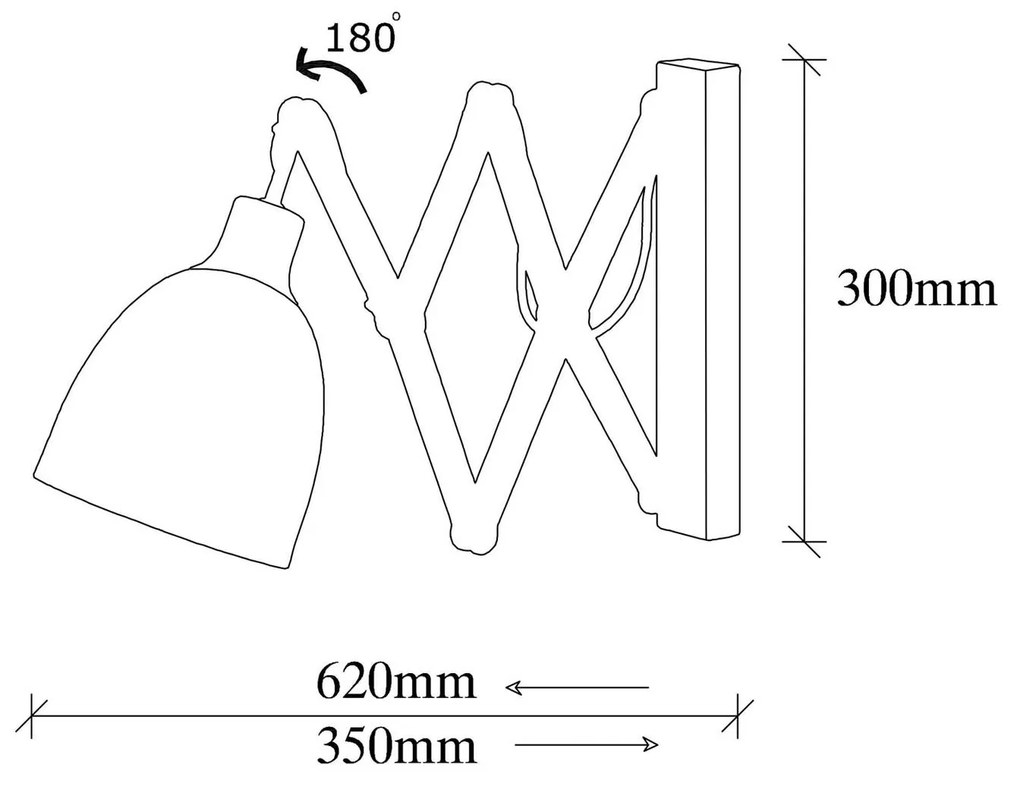 Nůžková lampa Sivani MR-725 černá/zlatá antická