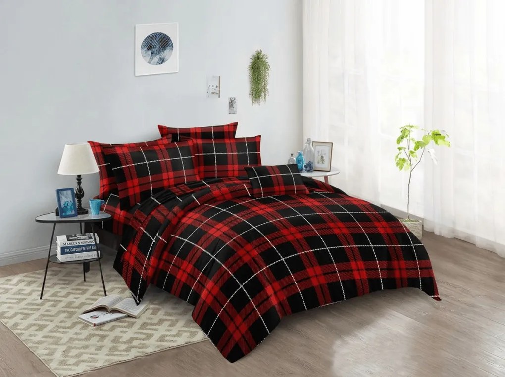 Povlečení z mikrovlákna ALBURY červené Rozměr povlečení: 70 x 90 cm | 140 x 220 cm