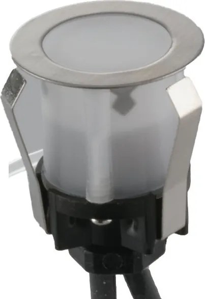 FAN LED-RIDER-R6 Sada 6 zápustných venkovních svítidel LED RIDER DC 12 V nikl 6x0,6 W 360 lm 4000 K IP67 3x3,7 cm - FANEUROPE