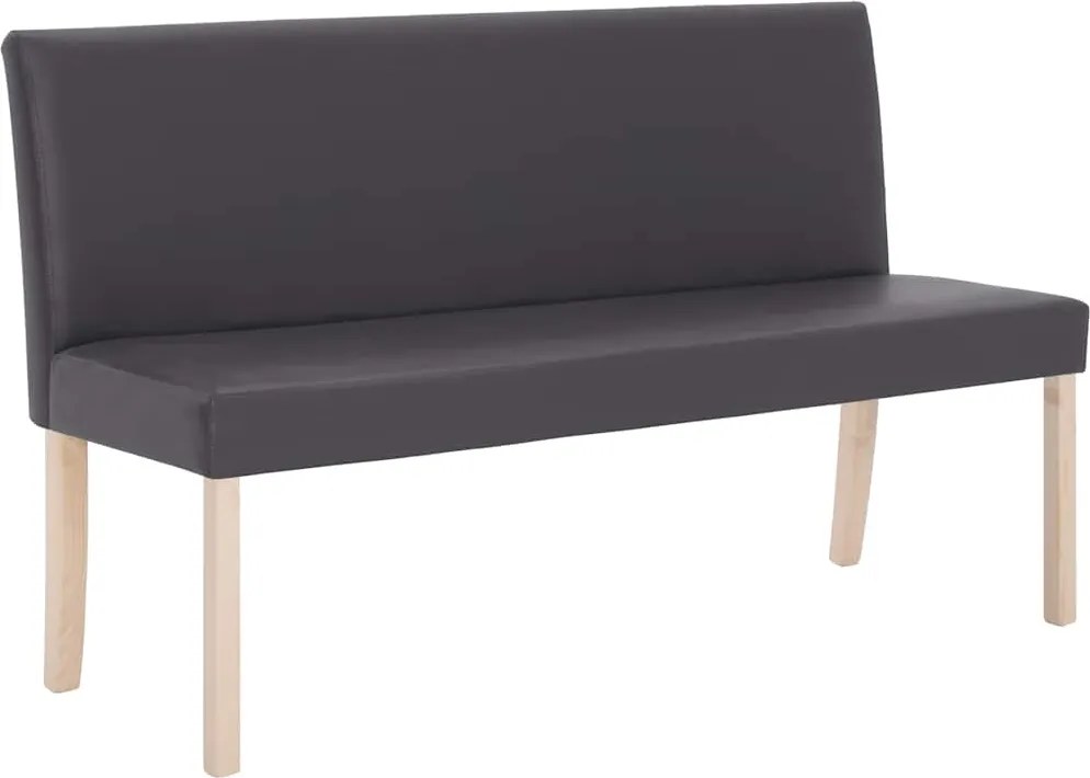 Lavice 139,5 cm šedá umělá kůže 281332