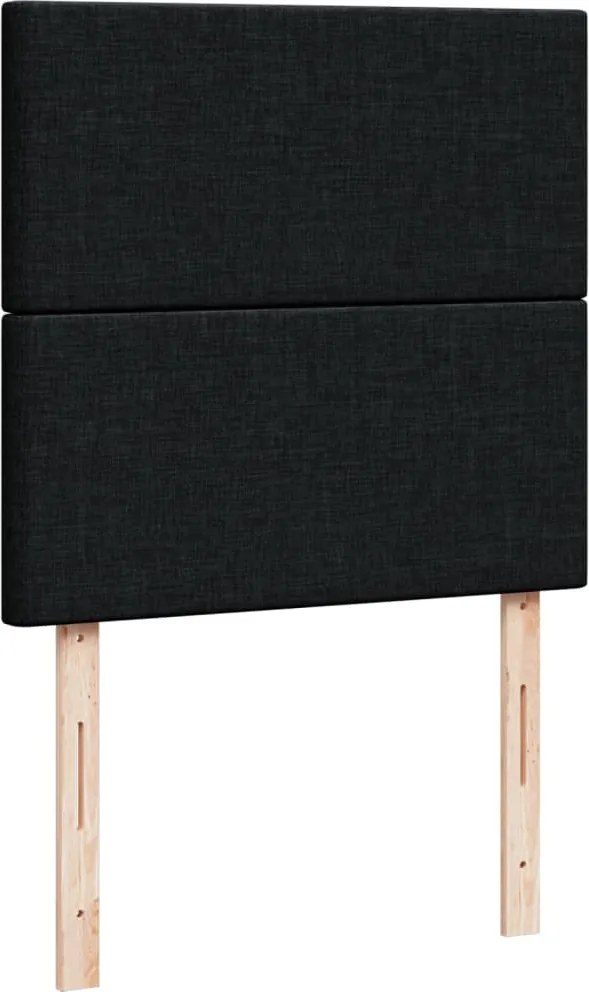 Box spring postel s matrací černá 90x200 cm textil 3291546