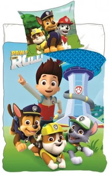 Setino · Dětské bavlněné povlečení Tlapková patrola - Paw Patrol is on a Roll! - 100% bavlna - 70 x 90 cm + 140 x 200 cm