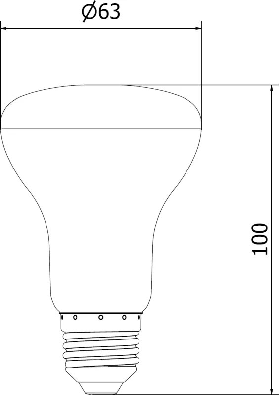 Mexen Nova, LED žárovka E27, R63, 10W, Studená - 6500K, 1055 lm - L104-E27-1065-01