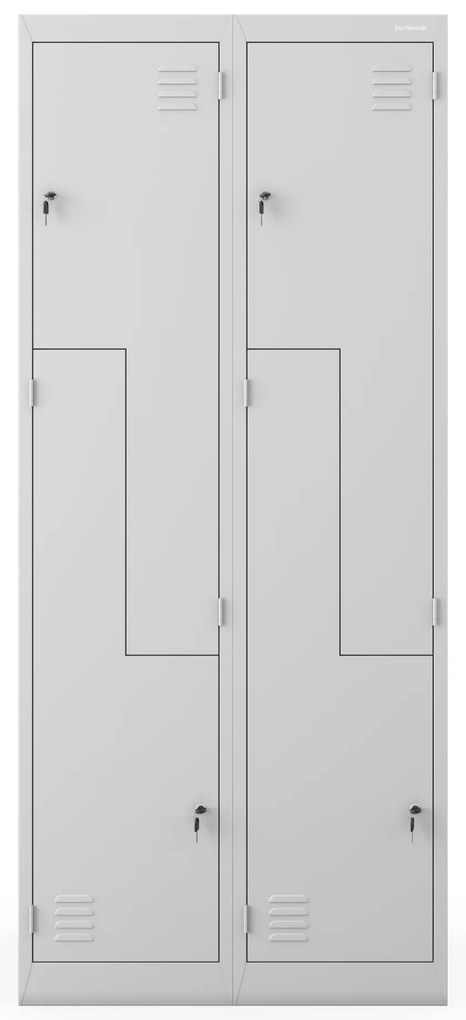 Šatní skříň typu L 4-boxová, šedá, 800x1850x450 mm: JULIA