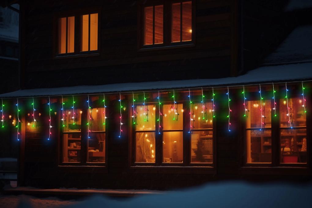 Aga Vánoční světelný závěs 300 LED Barevná