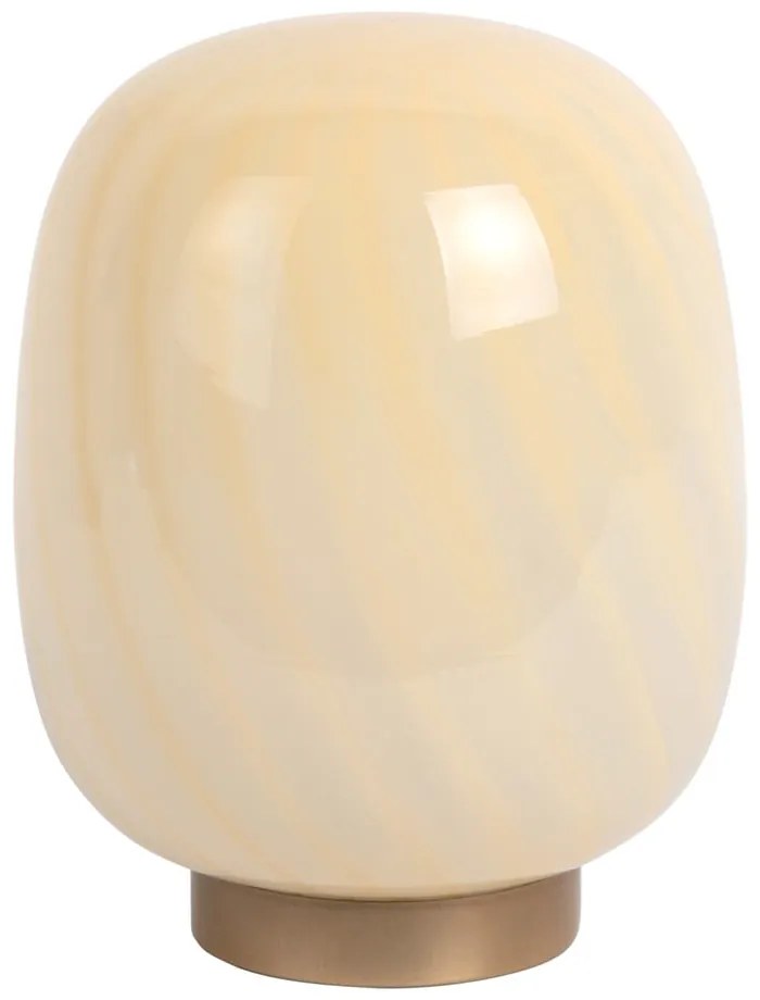 Světle žlutá stolní lampa se skleněným stínidlem (výška 20 cm) Summer Globe – Leitmotiv
