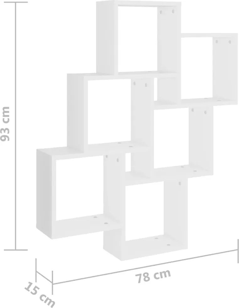 vidaXL Nástěnná police 78 x 15 x 93 cm dřevotříska [807176] Barva: dub sonoma