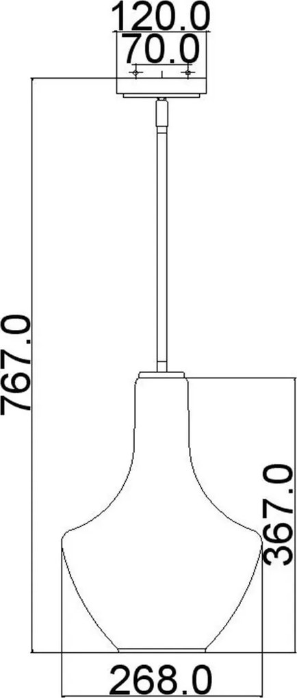 Světlo nad stůl Elstead EVERLY S chrom 1xE27 60W 27 cm