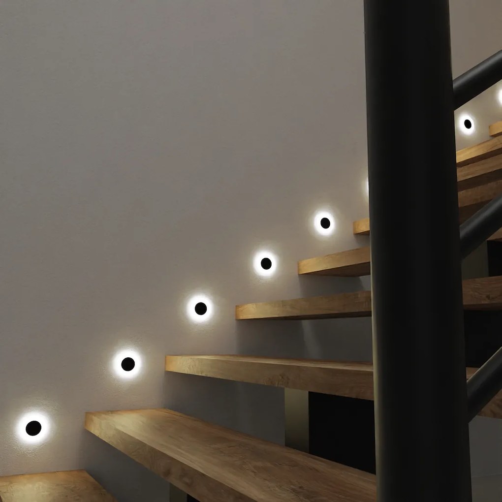 Schodišťové LED svítidlo Oti, 1x LED 0,6w, 3000k, b