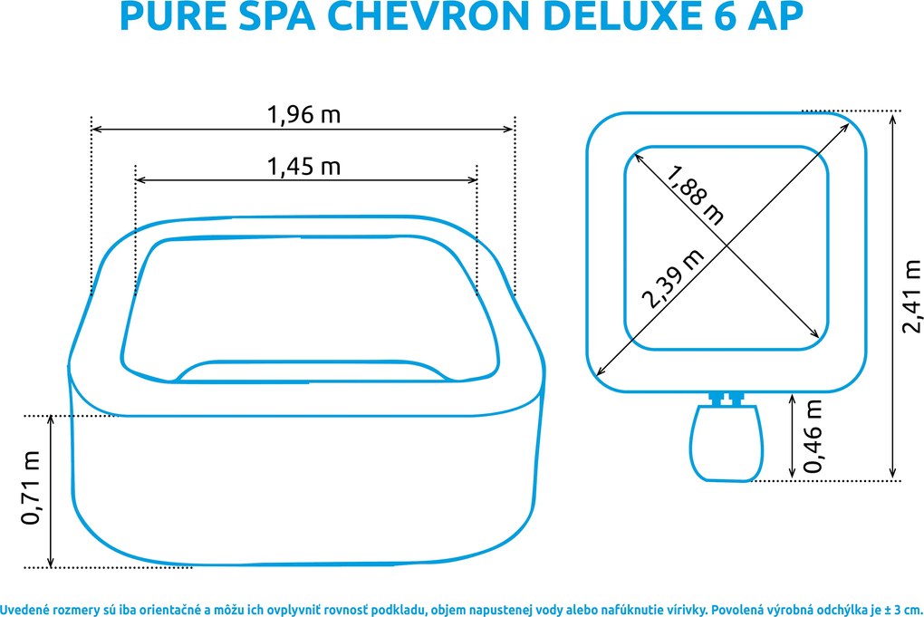 Intex | Vířivý bazén Pure Spa Chevron Deluxe 6 NP | 11400292