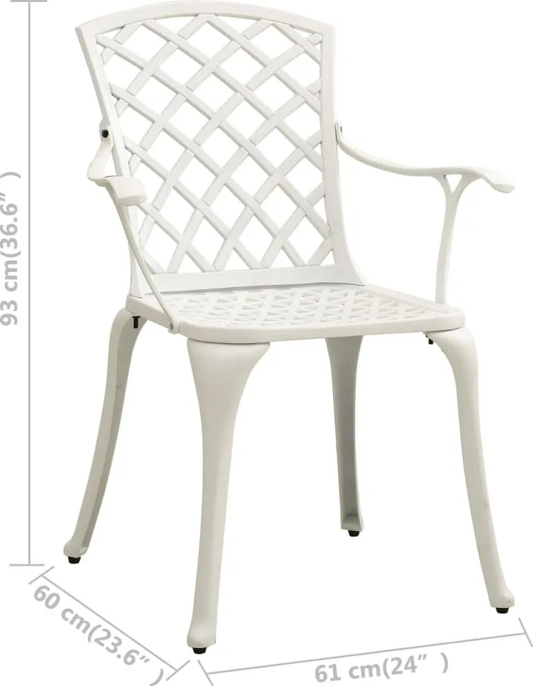 vidaXL Zahradní židle 2 ks litý hliník [315574] Barva: Černá