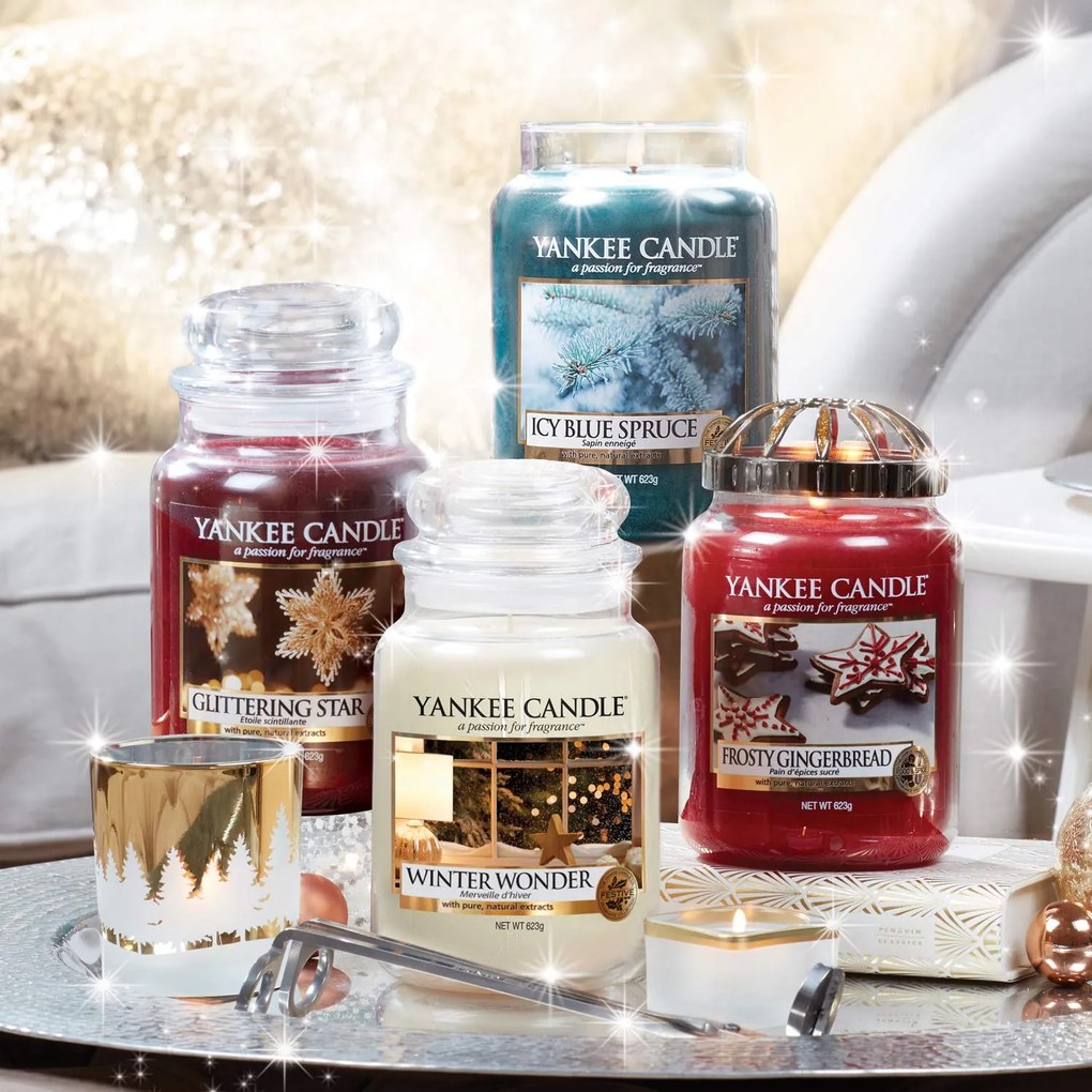 Yankee Candle – čajové svíčky Glittering Star (Zářivá hvězda), 12 ks