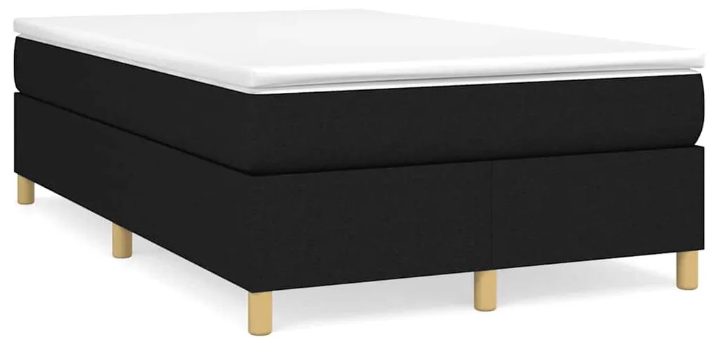 Box spring postel s matrací černá 120x190 cm textil 3269692