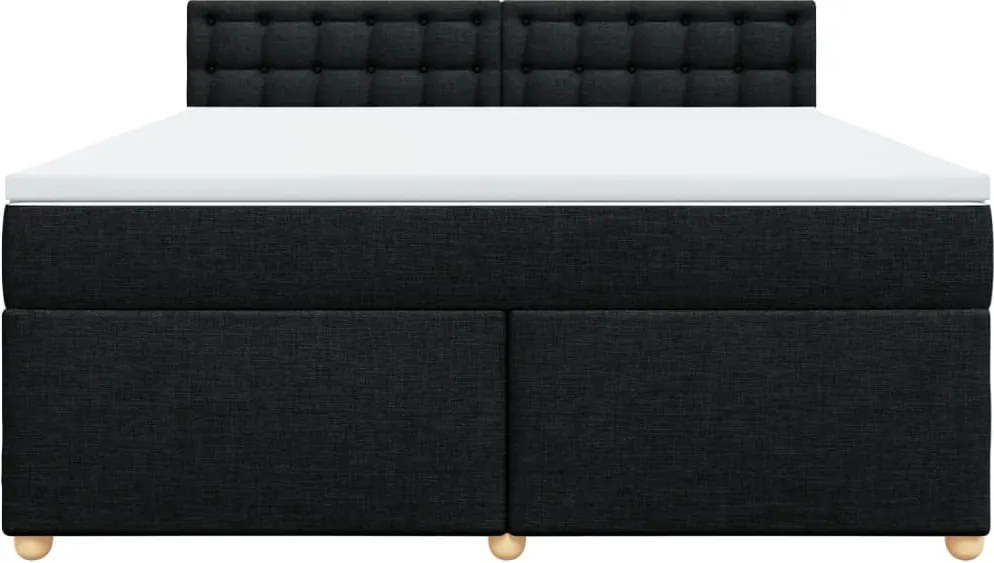 Box spring postel s matrací černá 180x200 cm textil 3286775