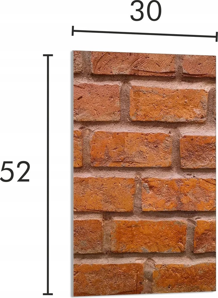 Skleněná Deska Na Krájení 30x52 Cihla