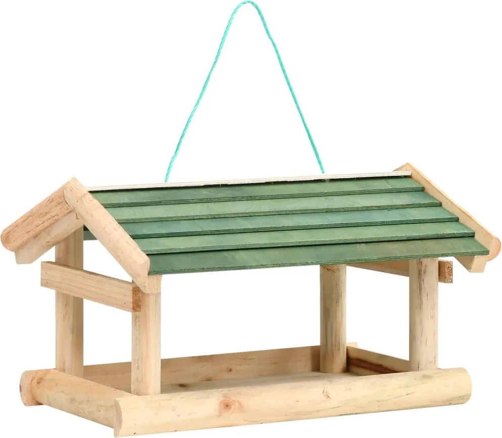 Krmítko pro ptáky masivní dřevo 35 x 29,5 x 21 cm 314819