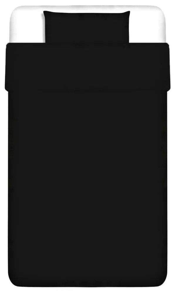 Dvojdílná bavlněná sada povlečení - černá | 155x220/80x80 cm