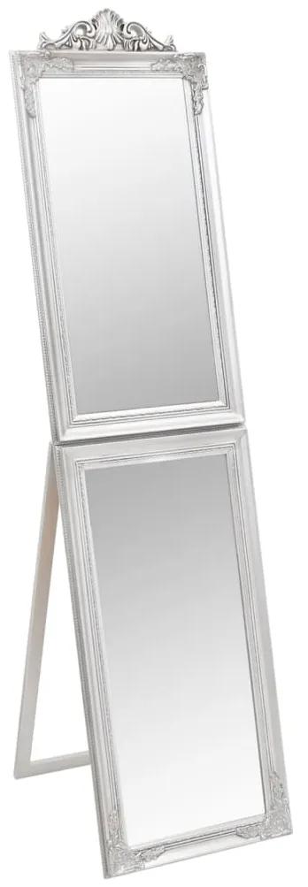 351522 vidaXL Volně stojící zrcadlo stříbrné 40 x 160 cm