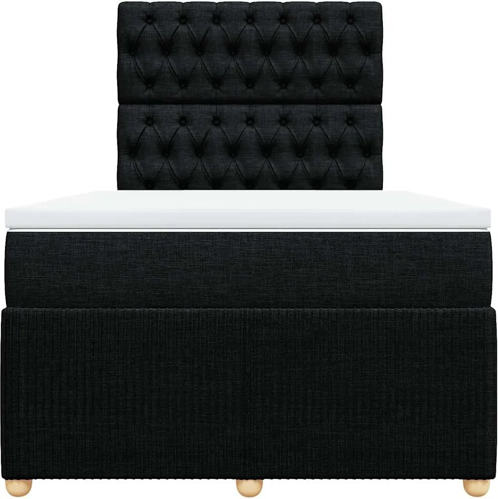 Box spring postel s matrací černá 120x190 cm textil 3292004