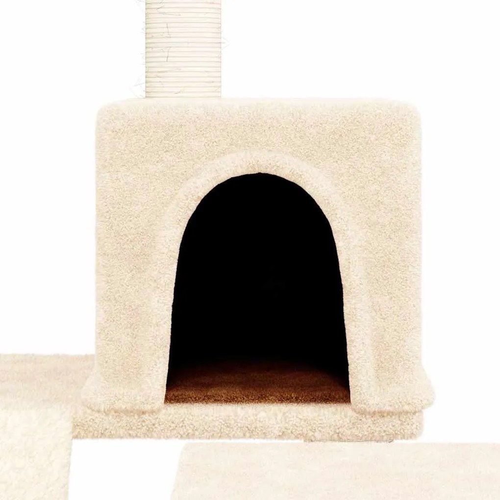 Škrabadlo pro kočky se sisalovými sloupky krémové 82 cm 171660