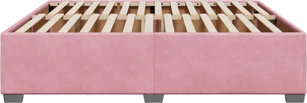 Rám postele růžový 200 x 200 cm samet 3284660