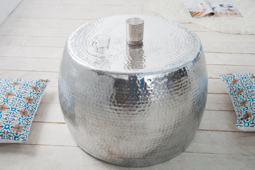 Noble Home Konferenční stolek Hammop, 60 cm, stříbrná