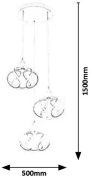 Rabalux 5771 - LED Lustr na lanku PALMIRA LED/50W/230V