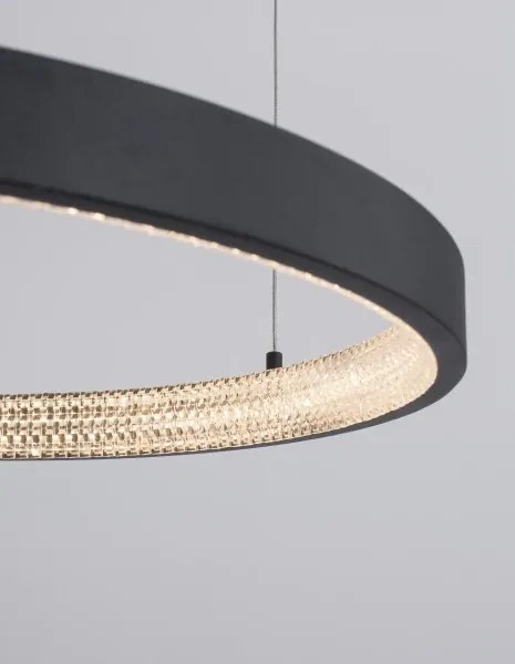 LED lustr Preston 60 černé