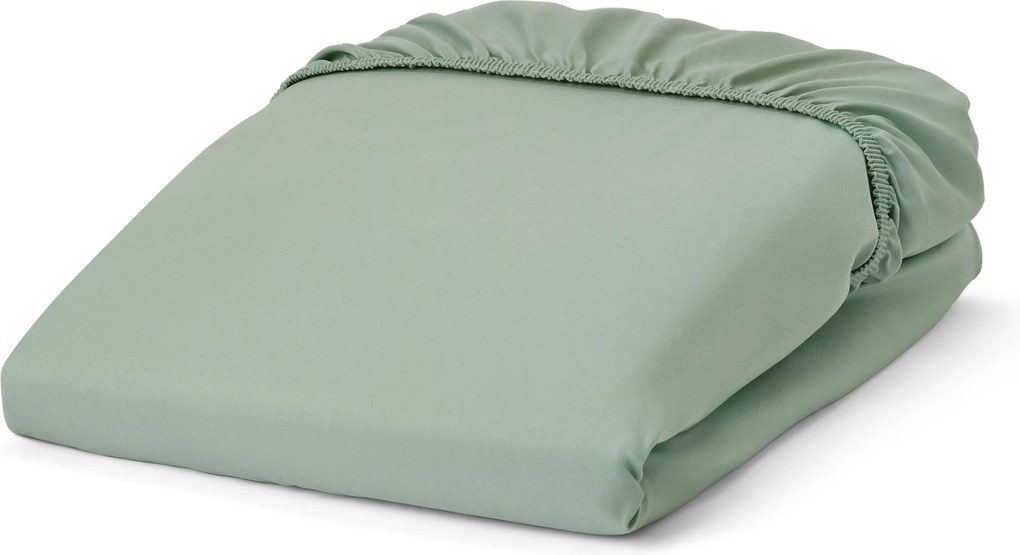 Tchibo - Napínací prostěradlo z mikrovlákna, zelená, nadměrná velikost