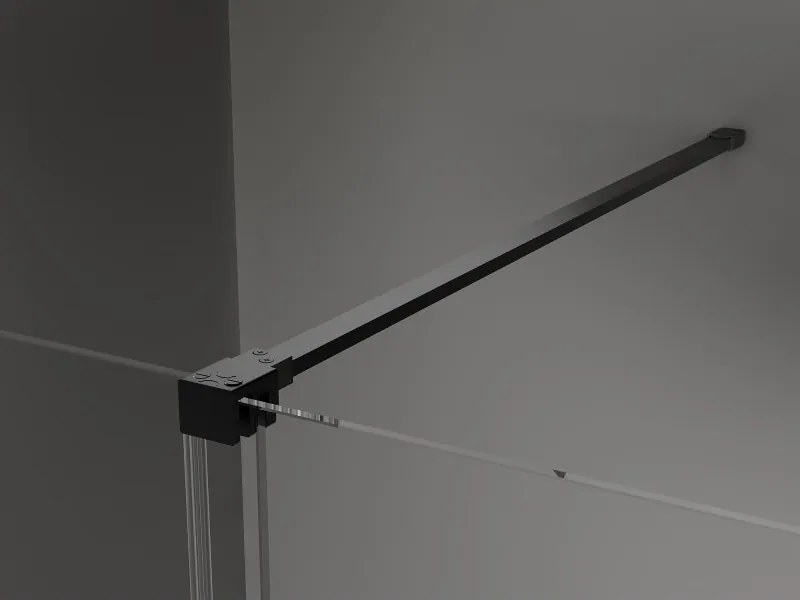 Mexen Velar, sprchový kout s posuvnými dveřmi 100 x 100 cm, 8mm šedé sklo, černá matná, 871-100-100-41-70