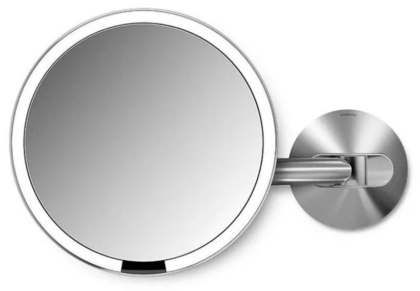 Simplehuman - Kosmetické nástěnné zrcátko s LED osvětlením, matná nerez ST3003