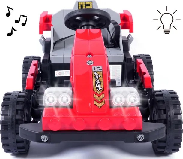 Elektrické autíčko Prime 2v1 červené