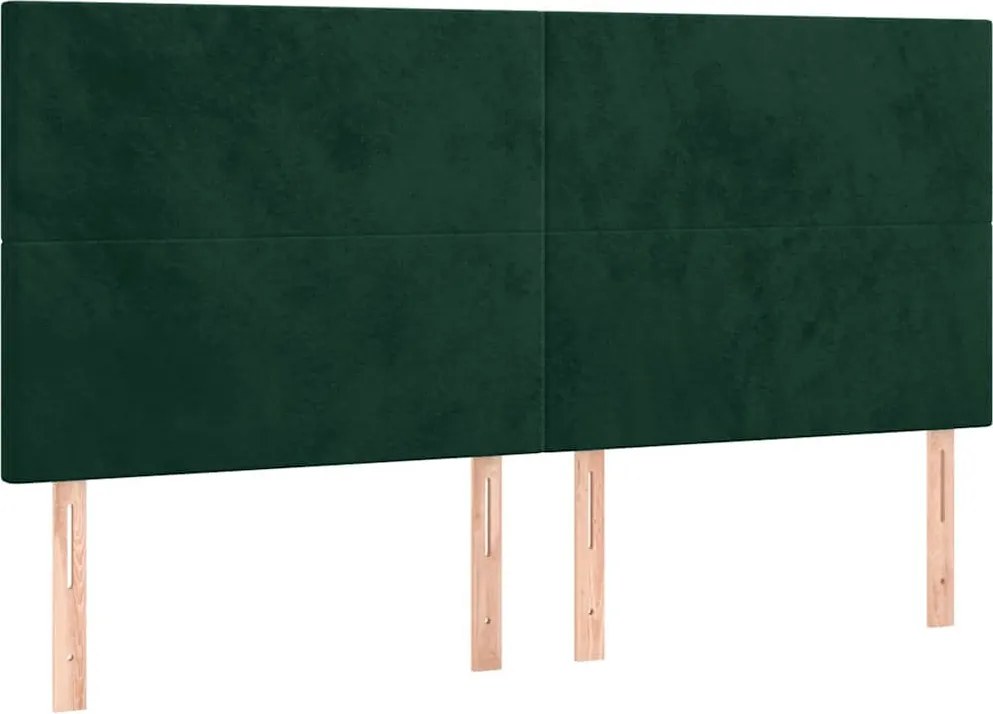 Rám postele s čelem tmavě zelený 180x200 cm samet 3125650