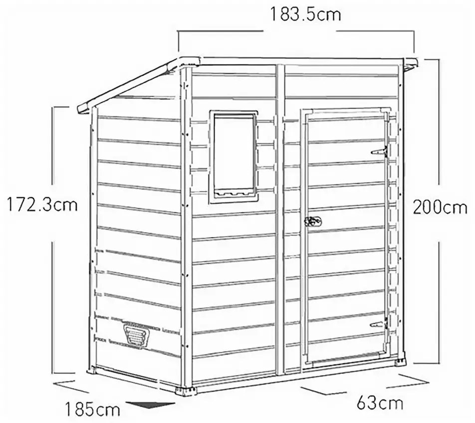 Keter Zahradní domek MANOR PENT BEIGE 184x185x201cm