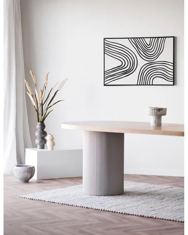 Jídelní stůl s deskou v dekoru jasanového dřeva 100x220 cm Solva - II. jakost – House Nordic
