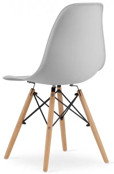 Set jídelních židlí OSAKA šedé (hnědé nohy) 4ks