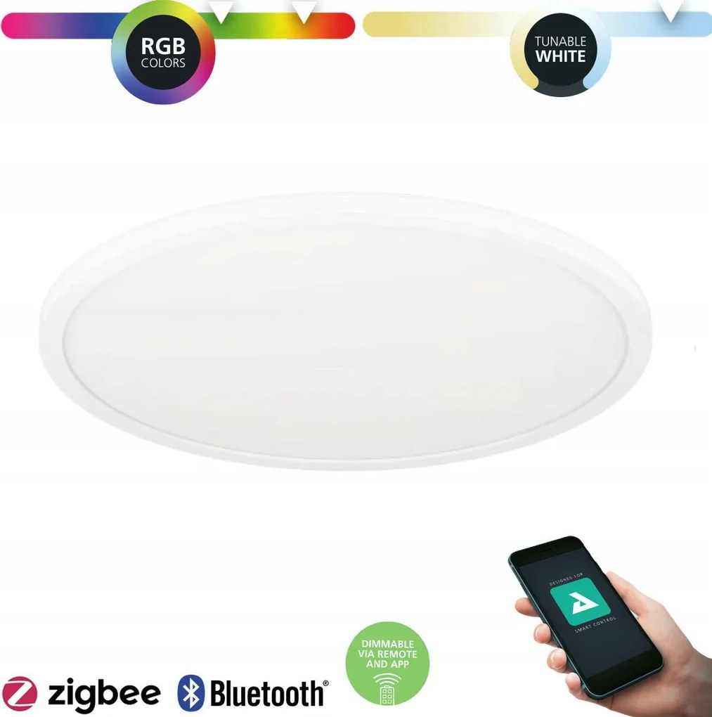Stropní svítidlo 42 cm 16,5W teplé-studené Rgb stmívatelné Eglo Led aplikace