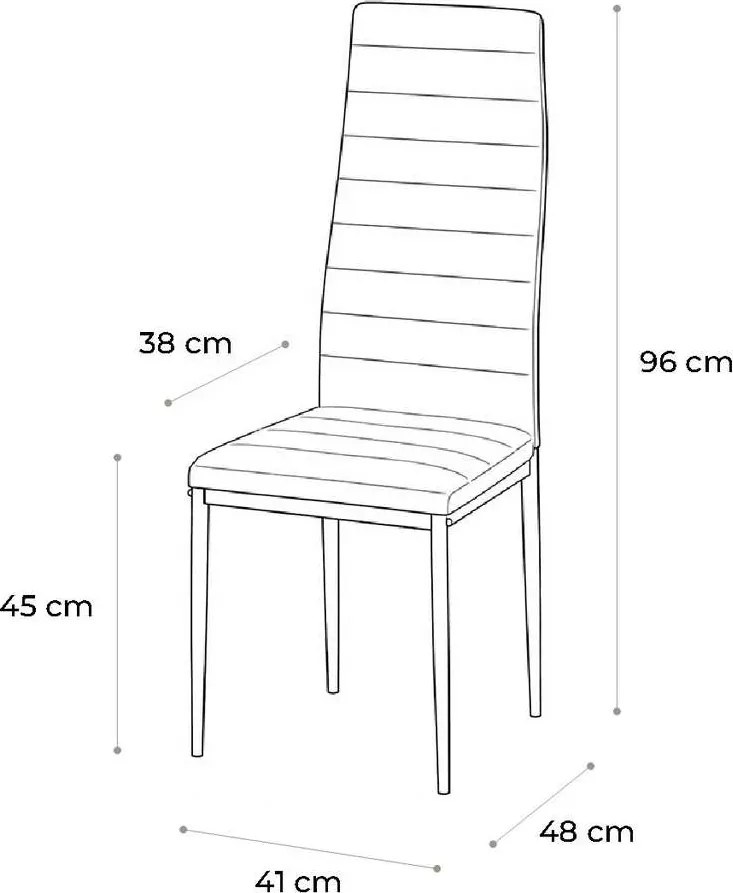 Jídelní set Olbia 4+1, bílá / černá