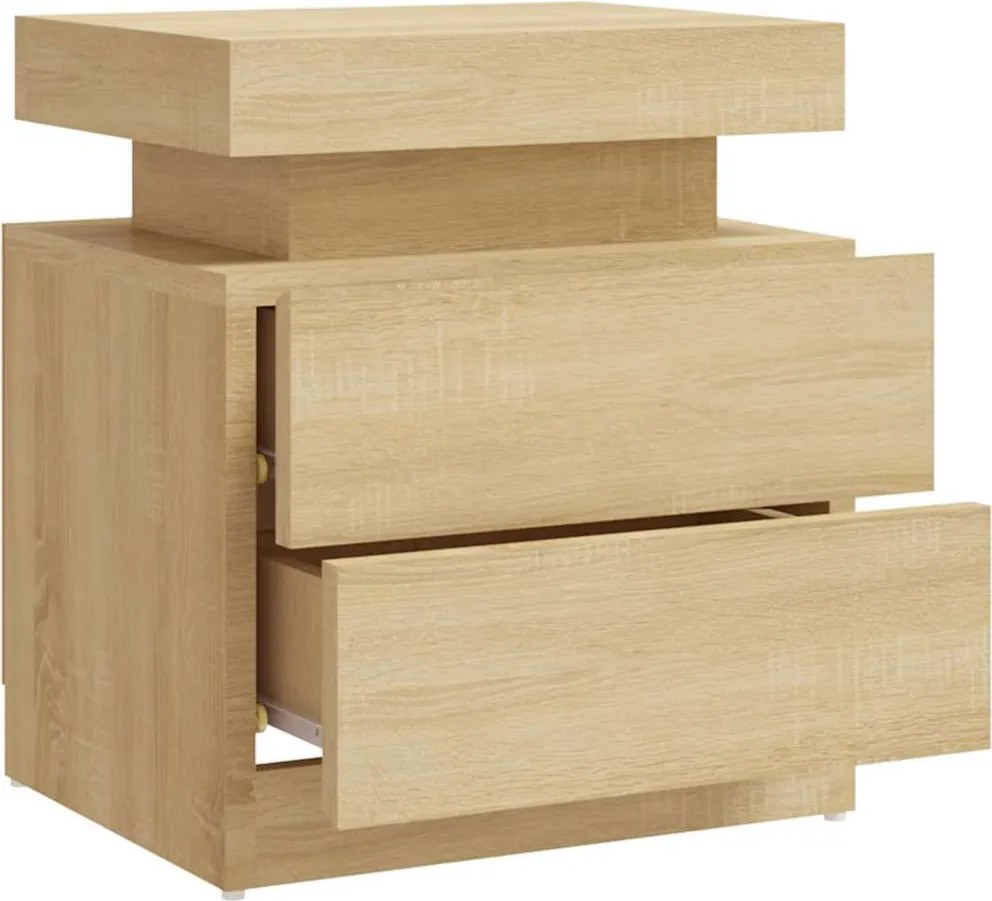 Noční stolek dub sonoma 45 x 35 x 52 cm kompozitní dřevo 326852