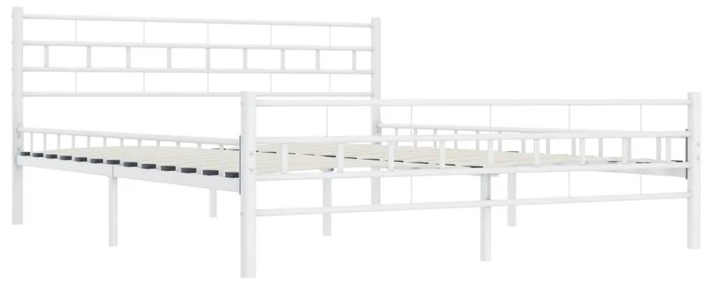 Rám postele bílý kovový 200 x 200 cm,  285301