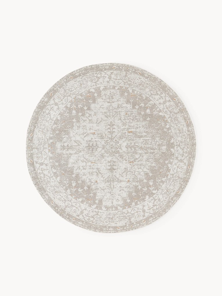 Kulatý žinylkový koberec Neapel, ručně tkaný